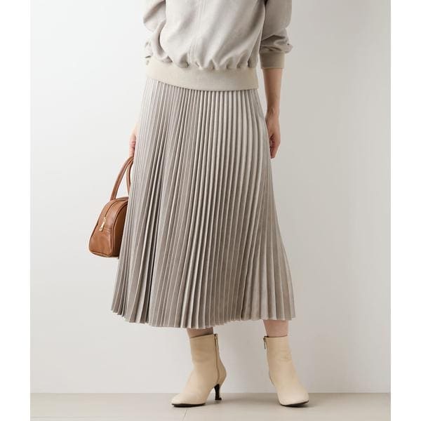 ニューヨーカー（NEWYORKER）/フェイクスエード アコーディオンプリーツスカート