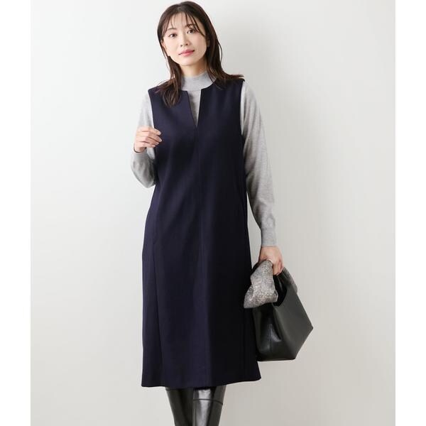 ニューヨーカー（NEWYORKER）/NEWYORKER MELTON キーネックジャンパースカート