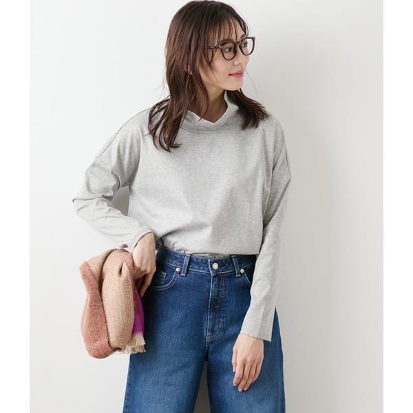 ニューヨーカー（NEWYORKER）/オーガニックコットンスムース オフハイネックプルオーバー