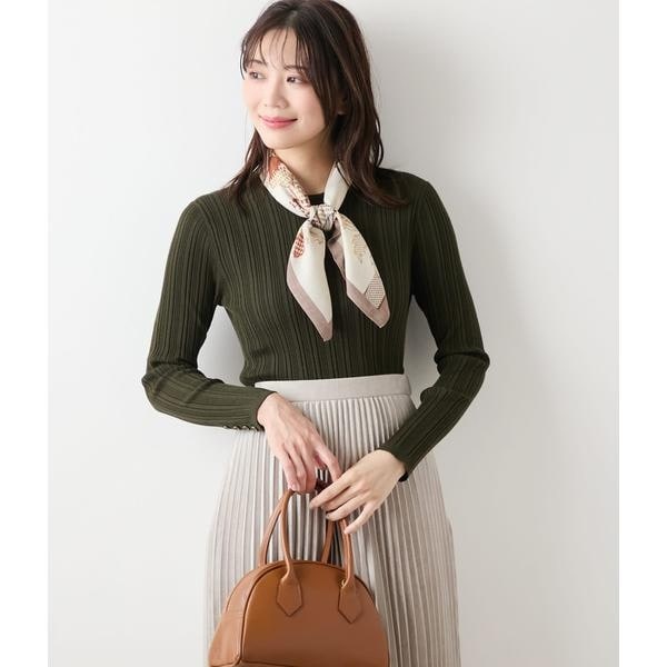 ニューヨーカー（NEWYORKER）/【手洗い可能】ウォッシャブルウール ランダムリブプルオーバー