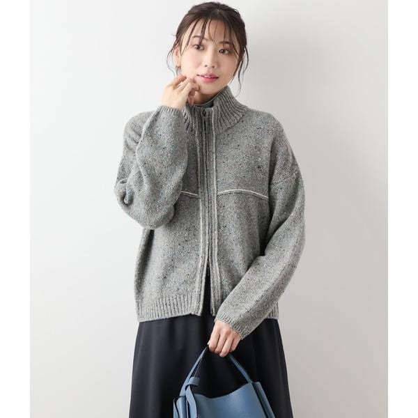 ニューヨーカー（NEWYORKER）/ネップミックス天竺 ダブルジップニットブルゾン