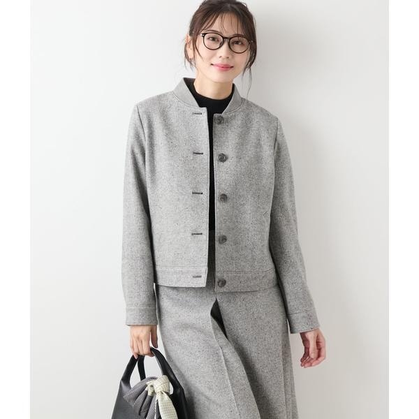 ニューヨーカー（NEWYORKER）/ブロークンヘリンボーンツィード ブルゾン