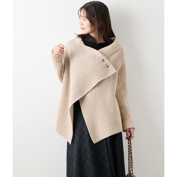 ニューヨーカー（NEWYORKER）/ウールナイロン ローゲージニットトッパー