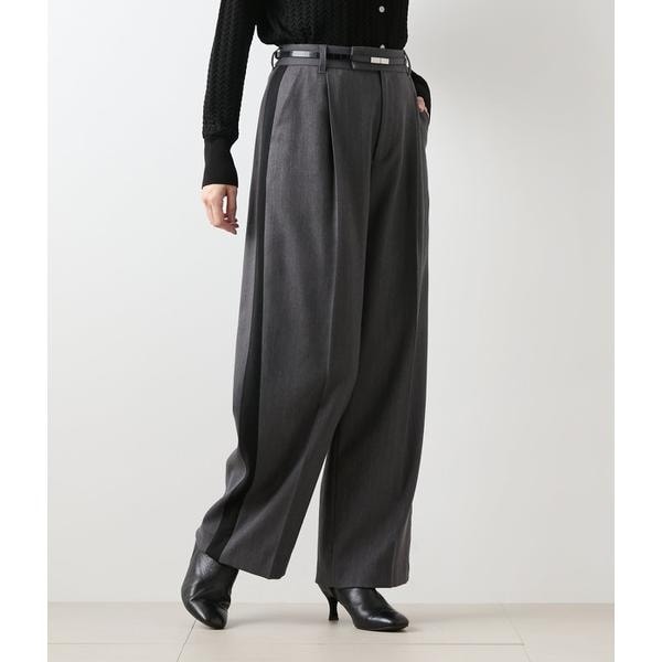 ニューヨーカー（NEWYORKER）/【ストレッチ】デニム調メランジストライプ サイドラインタックパンツ