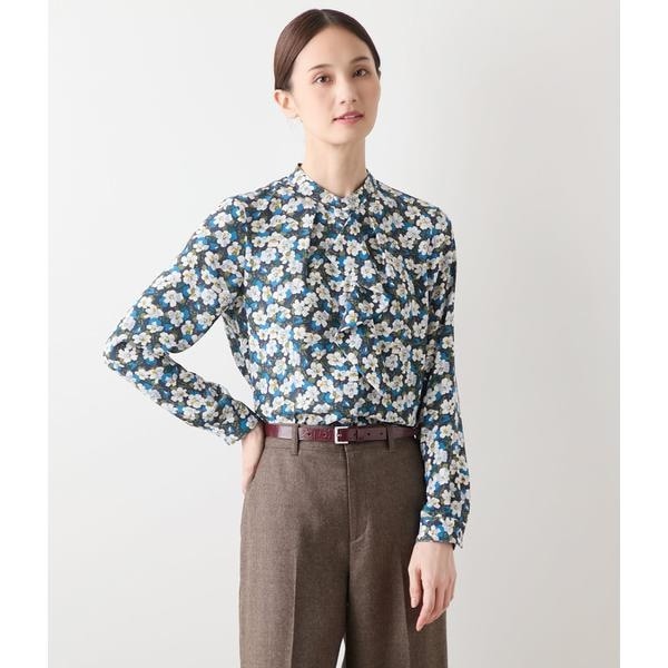 ニューヨーカー（NEWYORKER）/ビオラフラワープリント フロントフリルブラウス