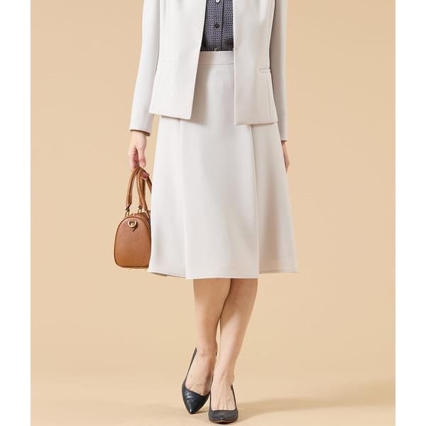 【NEW】ニューヨーカー（NEWYORKER）/【ウォッシャブル】シルキークロス タックフレアスカート