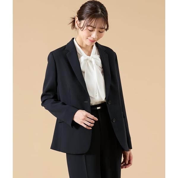 【NEW】ニューヨーカー（NEWYORKER）/【ウォッシャブル】シルキークロス ノッチドラペル2釦ジャケット