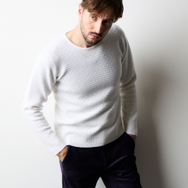 ハイダウェイ（HIDEAWAYS）/リンクスバスケットクルーネックニット