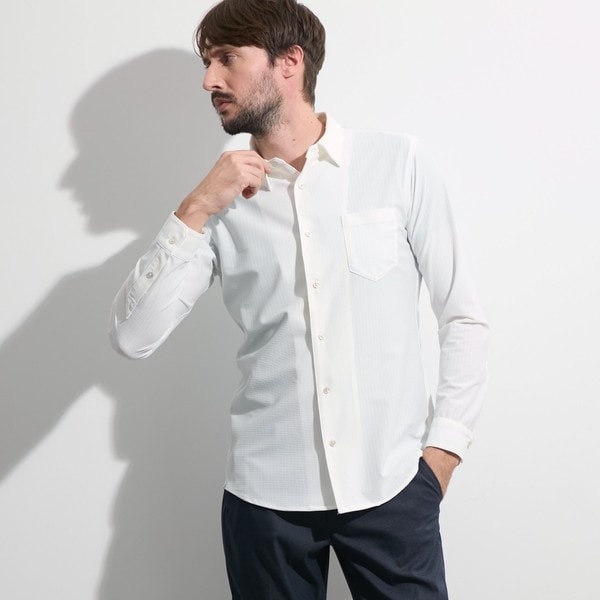 ハイダウェイ（HIDEAWAYS）/シアーマイクロチェックシャツ