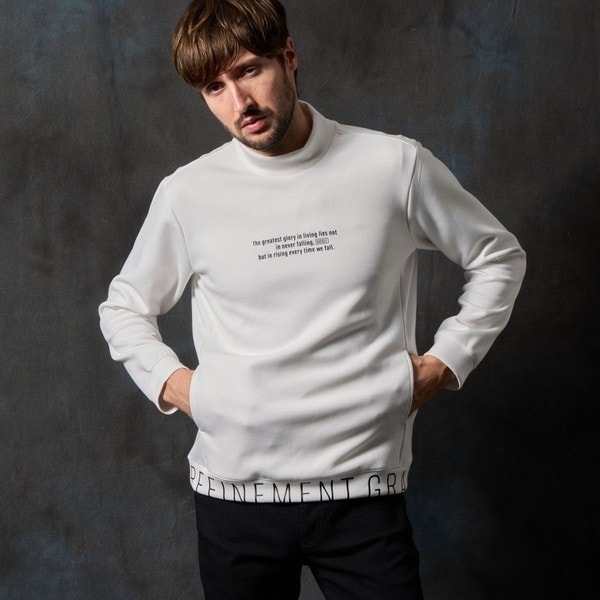 ハイダウェイ（HIDEAWAYS）/ロゴダンボールモックネックプルオーバー