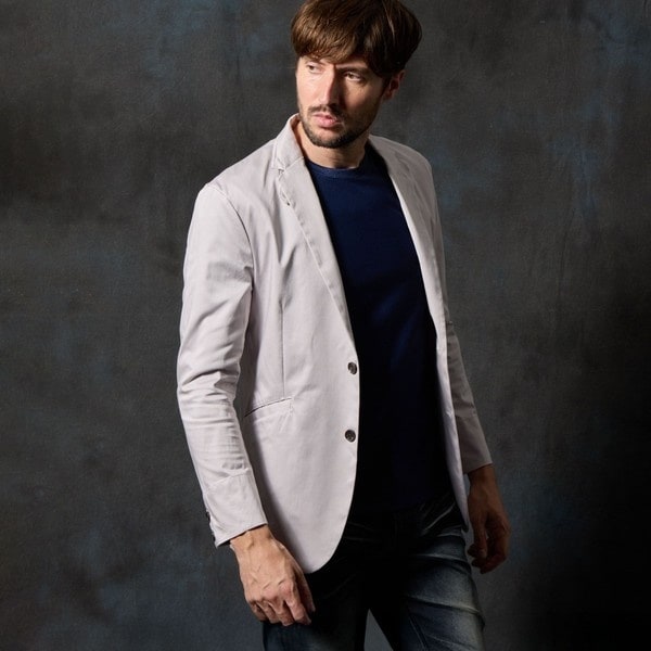 ハイダウェイ（HIDEAWAYS）/コットンストレッチサテンジャケット