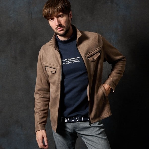 ハイダウェイ（HIDEAWAYS）/ポンチ起毛ジップアップブルゾン