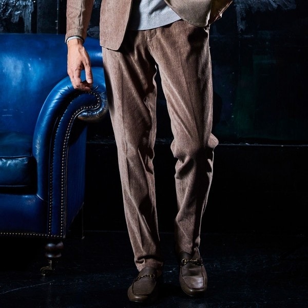 ハイダウェイ（HIDEAWAYS）/【HIDEAWAYS BLACK】ガムストレッチカルゼコールパンツ