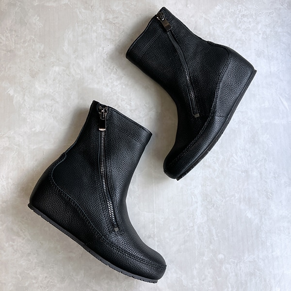 ヒナ デイ グリーン（Hina Day Green）/【25秋冬新作】日本製 サイドファスナー レザー ショートブーツ