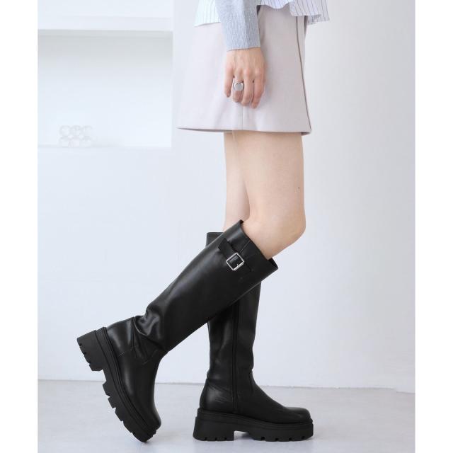 ジュゼ（Juze）/サイドバックルタンクソールロングブーツ