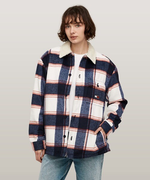 トミー ジーンズ（ JEANS）/チェックシェルパオーバーシャツ