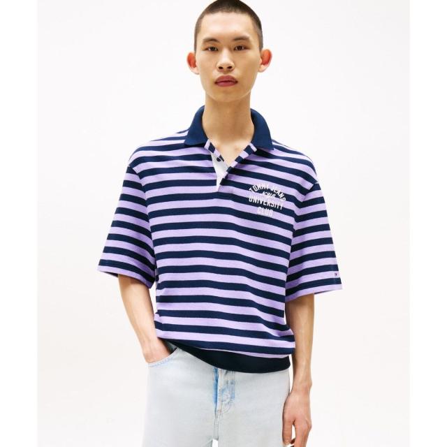 トミー ジーンズ（ JEANS）/90sグラフィックショートスリーブラグビープルオーバー