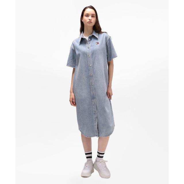 トミー ジーンズ（ JEANS）/デニムショートスリーブシャツワンピース