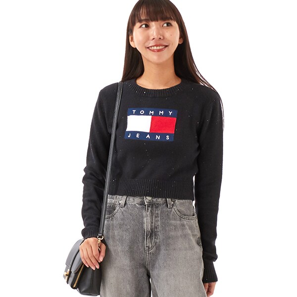 トミー ジーンズ（ JEANS）/スパークルフラッグセーター