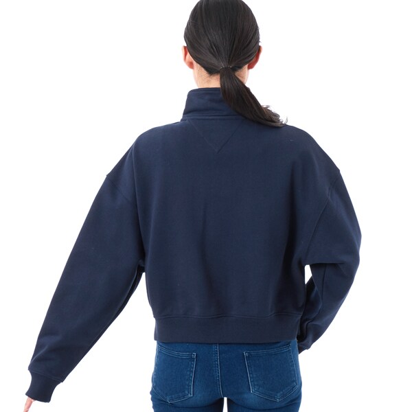 トミー ジーンズ（TOMMY JEANS）/ボクシィーハーフジップスウェット