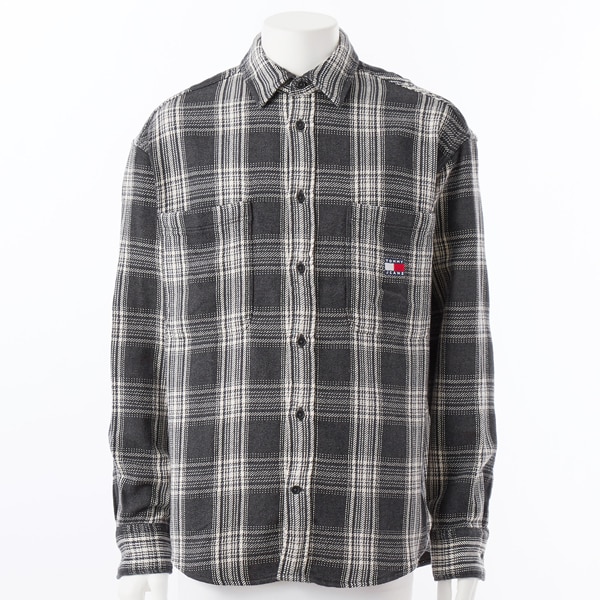 トミー ジーンズ（ JEANS）/リラックスチェックブラッシュオーバーサイズシャツ