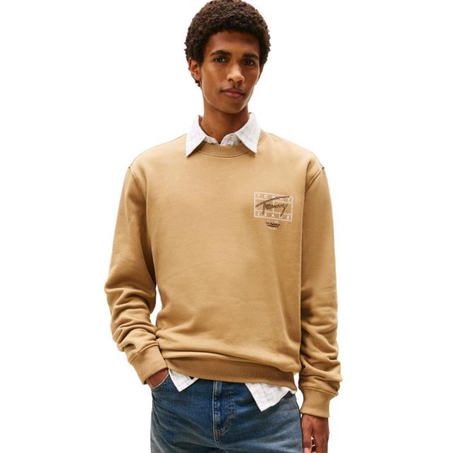 【NEW】トミー ジーンズ（ JEANS）/レギュラーエントリープレイクルーネックスウェットシャツ