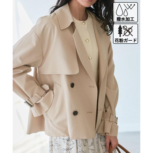 ロペピクニック（ROPE’ PICNIC）/【撥水加工・花粉ガード】ショートトレンチコート スプリングコート