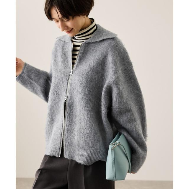 ロペピクニック（ROPE’ PICNIC）/【WEB限定】Wジップシャギーニットブルゾン
