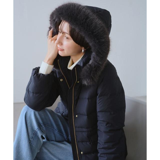 ロペピクニック（ROPE’ PICNIC）/【GREEN DOWN/グリーンダウン】ファー付きダウンミドル丈コート/リンクコーデ