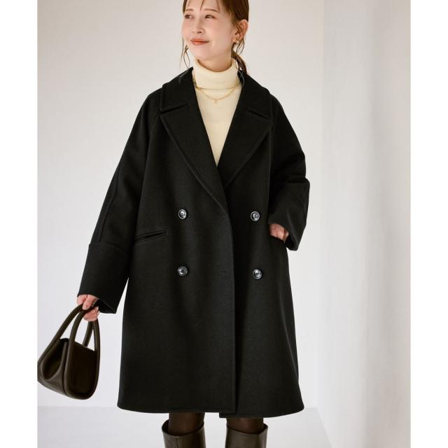 ロペピクニック（ROPE’ PICNIC）/ジャージメルトン無地＆チェックオーバーPコート/一部WEB限定カラー・リンクコーデ