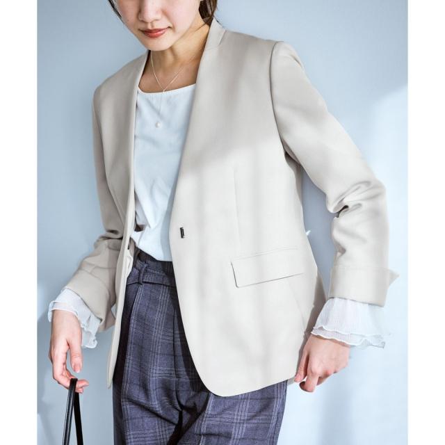 ロペピクニック（ROPE’ PICNIC）/360°ウルトラストレッチ ノーカラージャケット/UVカット・花粉ガード・セットアップ対応