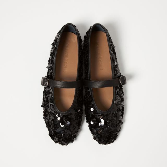 【NEW】オデットエオディール（ODETTE Ｅ ODILE）/メリージェーンスパンコール フラット10↑