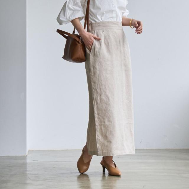 コーエン（coen）/【RONEL】European Flax（ヨーロピアンフレックス） ナロースカート（セットアップ対応