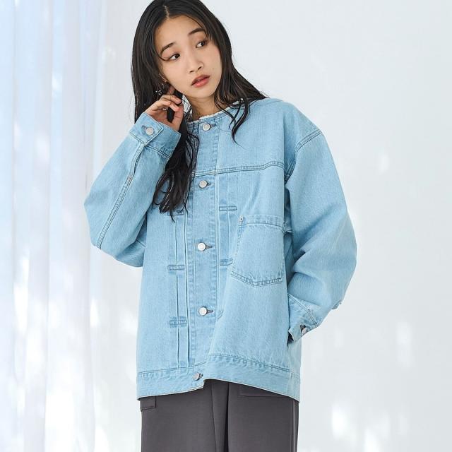 コーエン（coen）/デニムノーカラージャケット