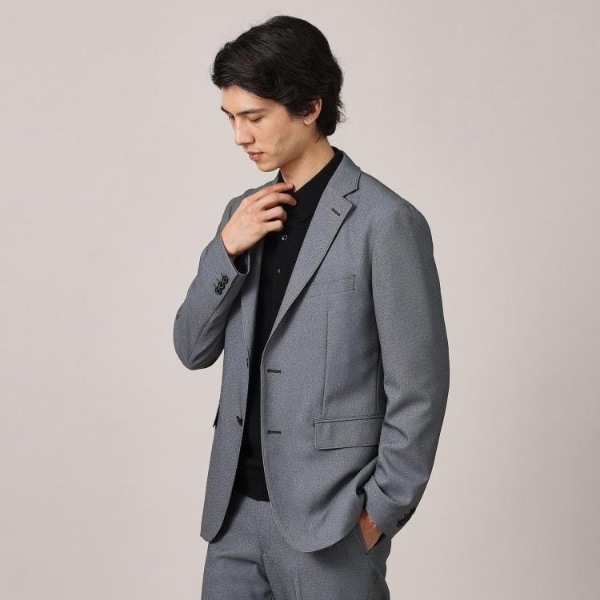 タケオキクチ（TAKEO KIKUCHI）/【ONOFFセットアップ対応】メランジ シャークスキン ストレッチジャケット