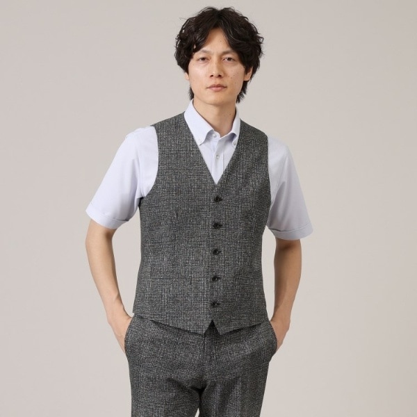 タケオキクチ（TAKEO KIKUCHI）/【抗菌防臭】COOL DOTS（R）グレンチェック ベスト