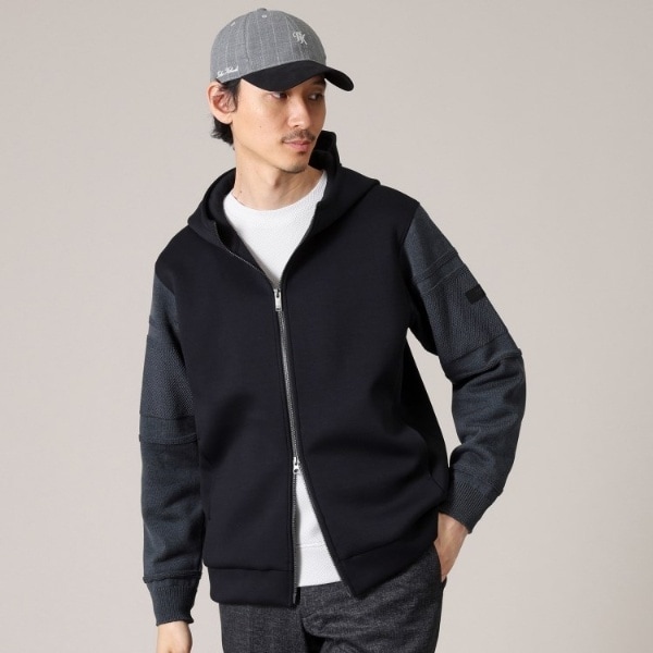 タケオキクチ（TAKEO KIKUCHI）/【Made in JAPAN】ニットスリーブ ジップアップ パーカ