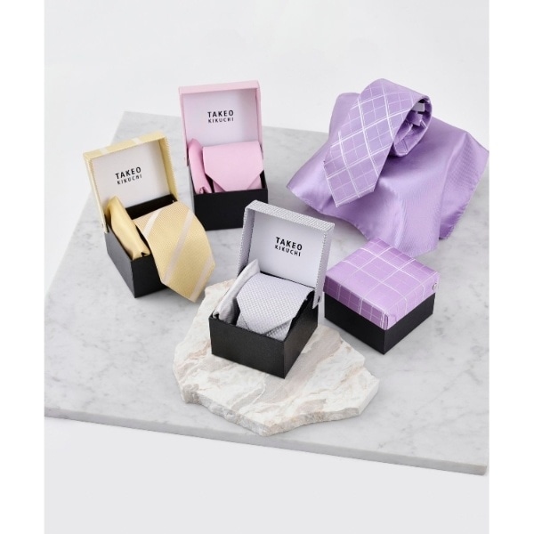 タケオキクチ（TAKEO KIKUCHI）/【フォーマルBOXセット】カラーネクタイ＆チーフ セット