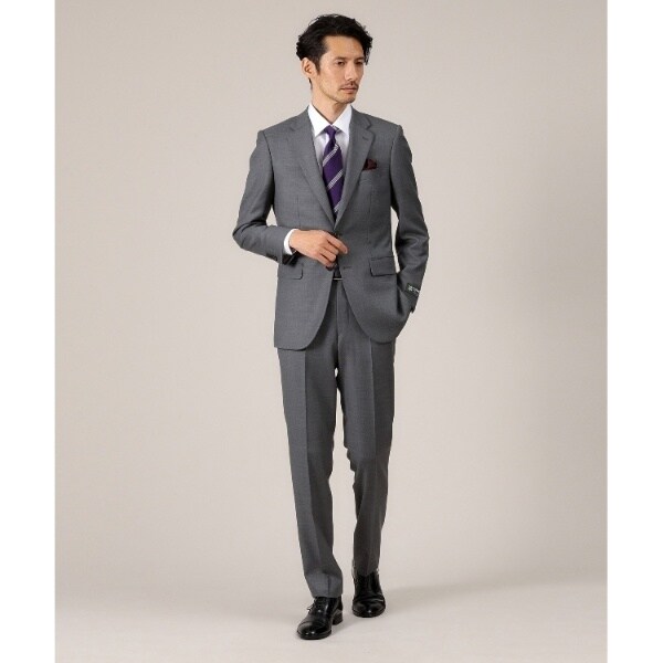 タケオキクチ（TAKEO KIKUCHI）/【DORMEUIL AMADEUS365】無地見え ダイアゴナル スーツ3ピース対応