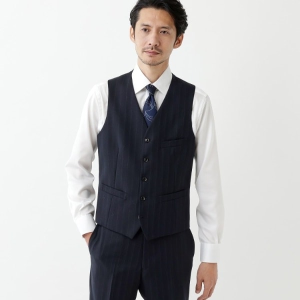 タケオキクチ（TAKEO KIKUCHI）/【THE FLAGSHIP】矢絣 ストライプ べスト