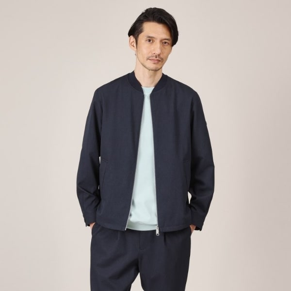 タケオキクチ（TAKEO KIKUCHI）/【多機能軽羽織】リネンライクカルゼ リブブルゾン