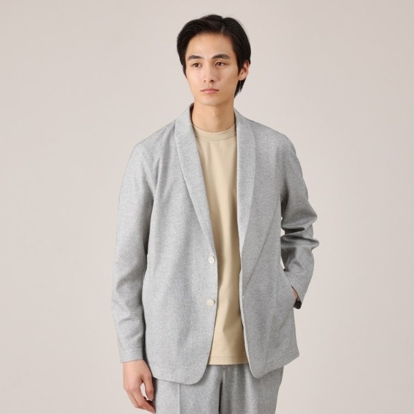 タケオキクチ（TAKEO KIKUCHI）/【抗菌防臭】尾州リネンブレンド ドビーメッシュ カーディガン