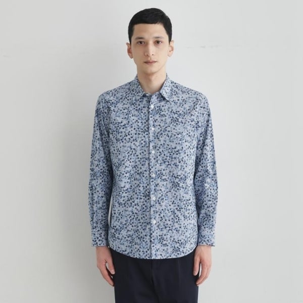 タケオキクチ（TAKEO KIKUCHI）/【Sサイズ〜】ストライプ小花 長袖シャツ