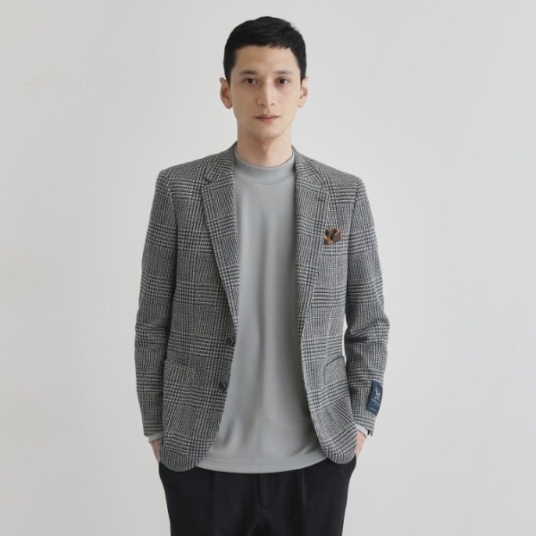 タケオキクチ（TAKEO KIKUCHI）/グレンチェックプリント ジャージ ジャケット