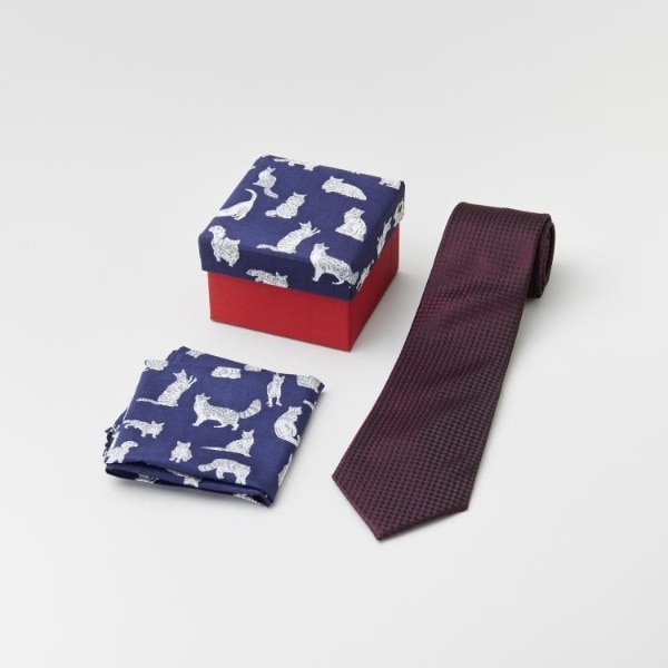 タケオキクチ（TAKEO KIKUCHI）/【BOXセット】ベーシックネクタイ＆リバティハンカチ 特製ギフトセット