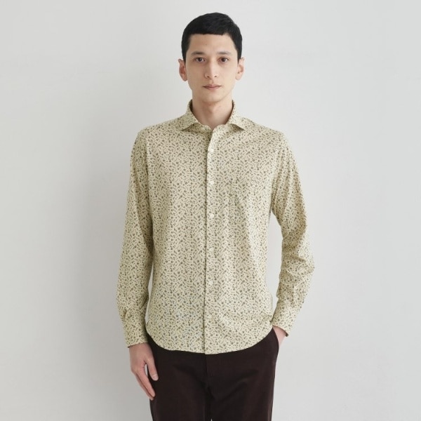 タケオキクチ（TAKEO KIKUCHI）/クールマックス 鹿の子 フラワープリントシャツ