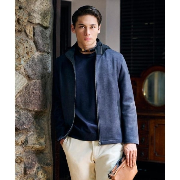 タケオキクチ（TAKEO KIKUCHI）/【JUST ONE LAYER】ダウンファブリック ジップアップ フード ブルゾン