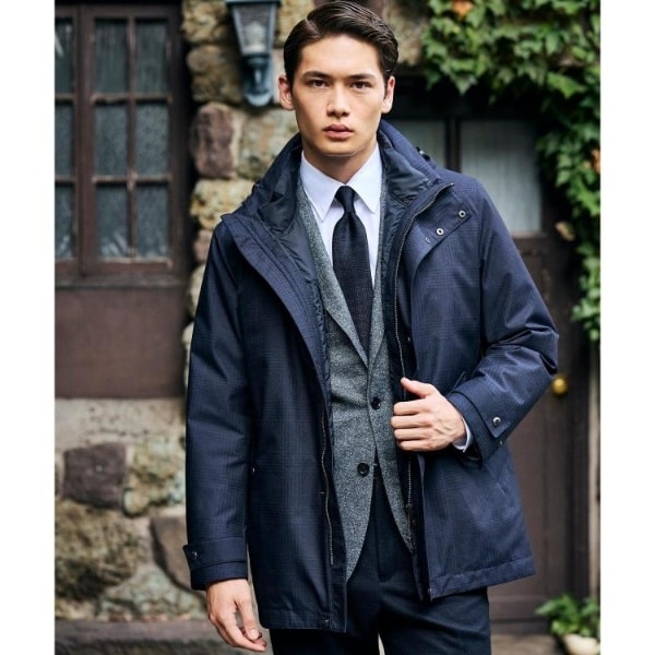 タケオキクチ（TAKEO KIKUCHI）/【3WAY】グレンチェック ダウンライナー ブルゾン