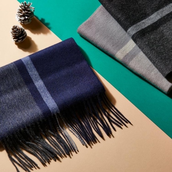 タケオキクチ（TAKEO KIKUCHI）/【ラッピング巾着セット】カシミヤブレンドパネルマフラー