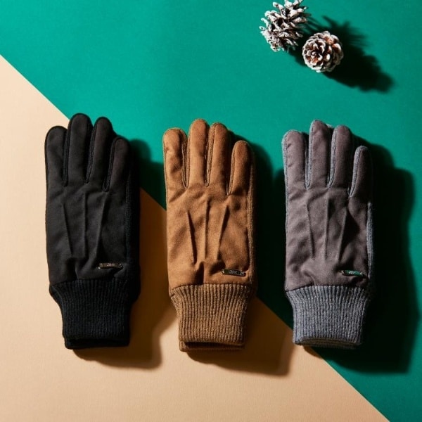 タケオキクチ（TAKEO KIKUCHI）/スエード調ニットコンビ ウォッシャブルグローブ